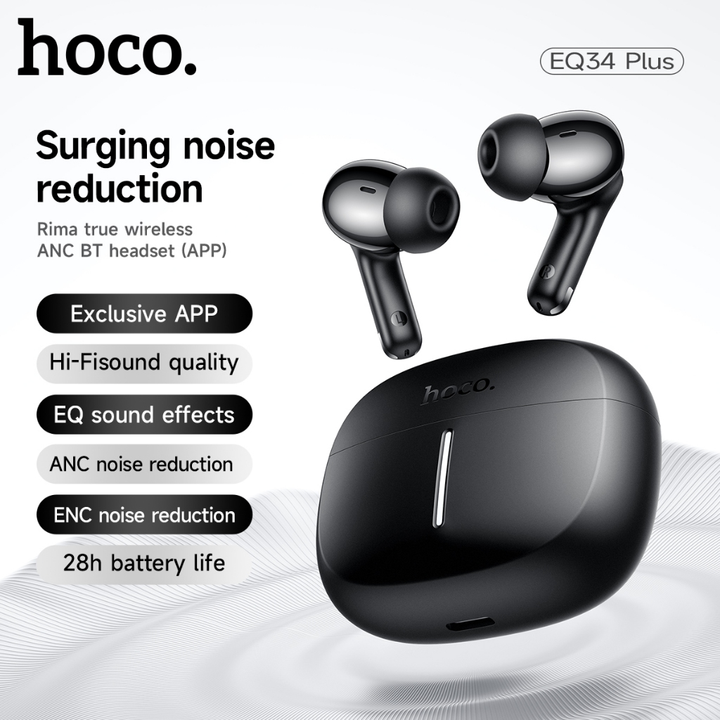 [ANC + ENC] HOCO EQ34 Plus Tai nghe không dây thực sự BT5.4 có Mic Tai ...