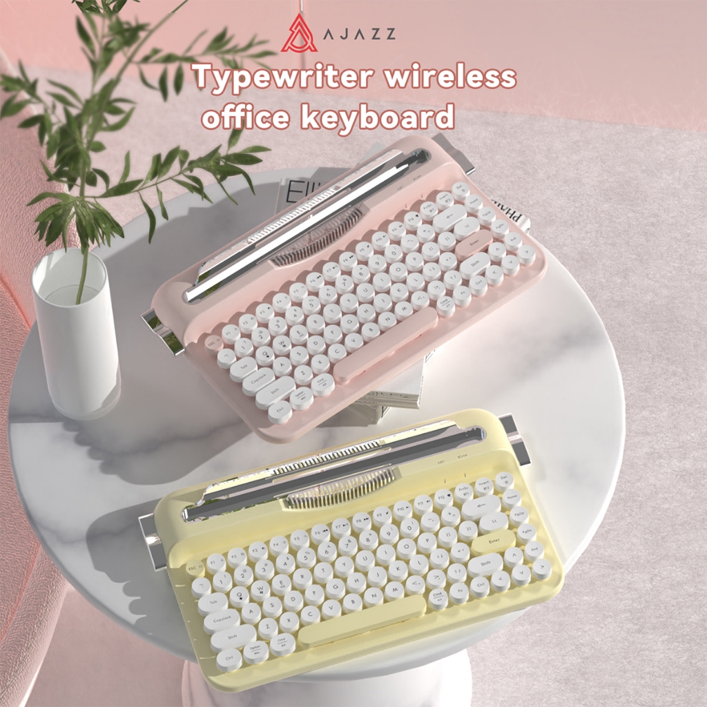 Bàn phím hai chế độ AJAZZ AF84 steam retro punk máy đánh chữ bàn phím ...