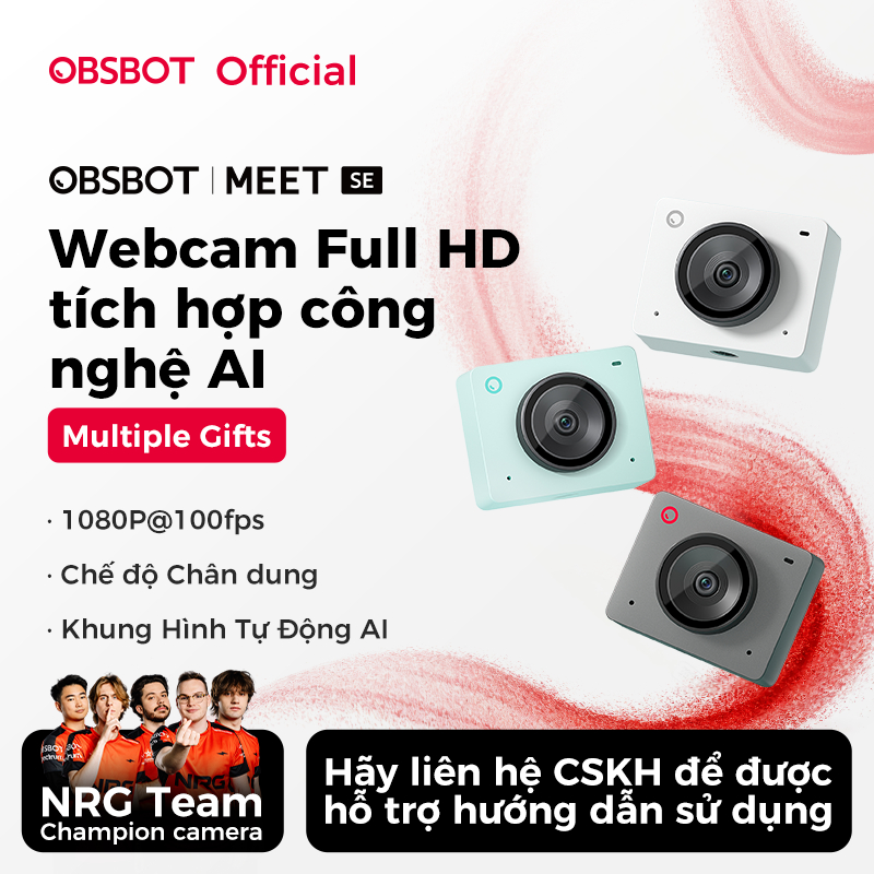 [BẢO HÀNH 1 ĐỔI 1] Camera AI OBSBOT Meet SE 1080P 100FPS Full HD Cho PC ...
