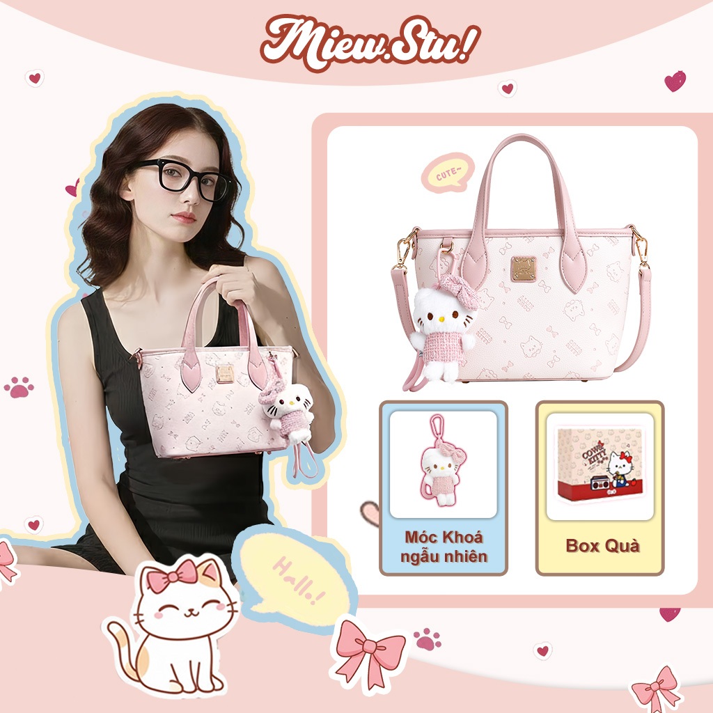 Túi xách nữ da Mini Cow & KITTY, túi xách nữ nhỏ dễ thương, túi xách ...