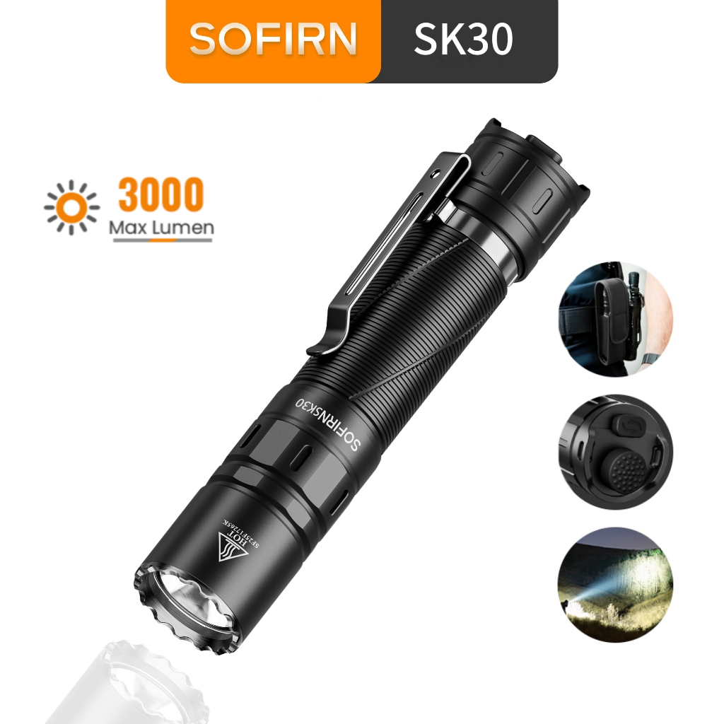 ĐÈN SOFIRN SK30 EDC – 3000 lm / 320 m | Công tắc kép | Nguồn USB-C ...