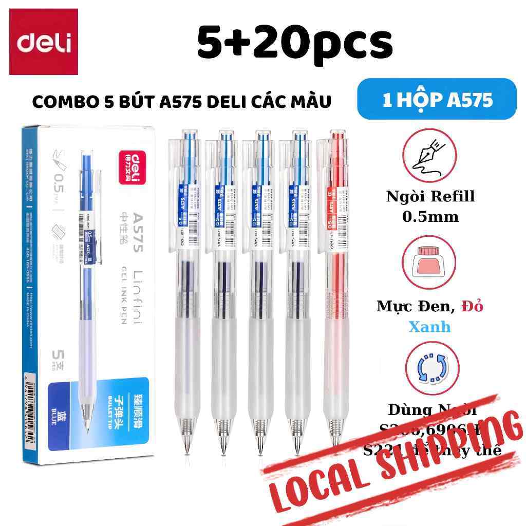 Fizzbuzz | Bút Bi Nước Mực Gel Ngòi 0.5mm Màu Đen Deli Vỏ Trong Suốt ...