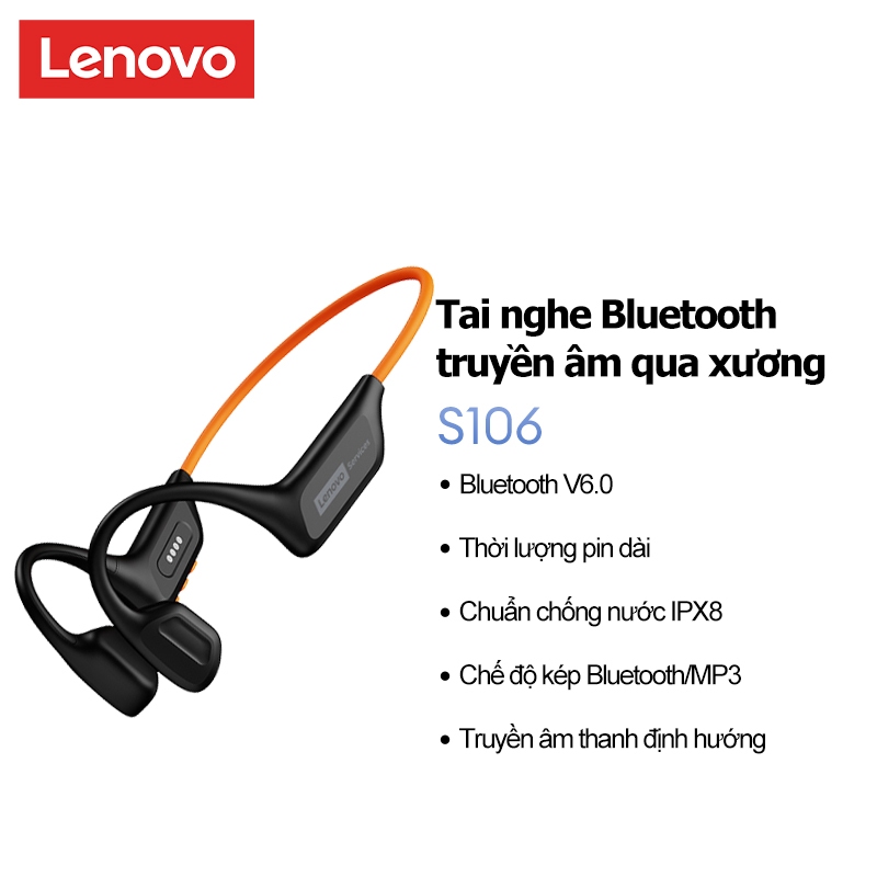 Tai nghe Bluetooth dẫn truyền xương Lenovo S106 HIFI Âm thanh vòm ...