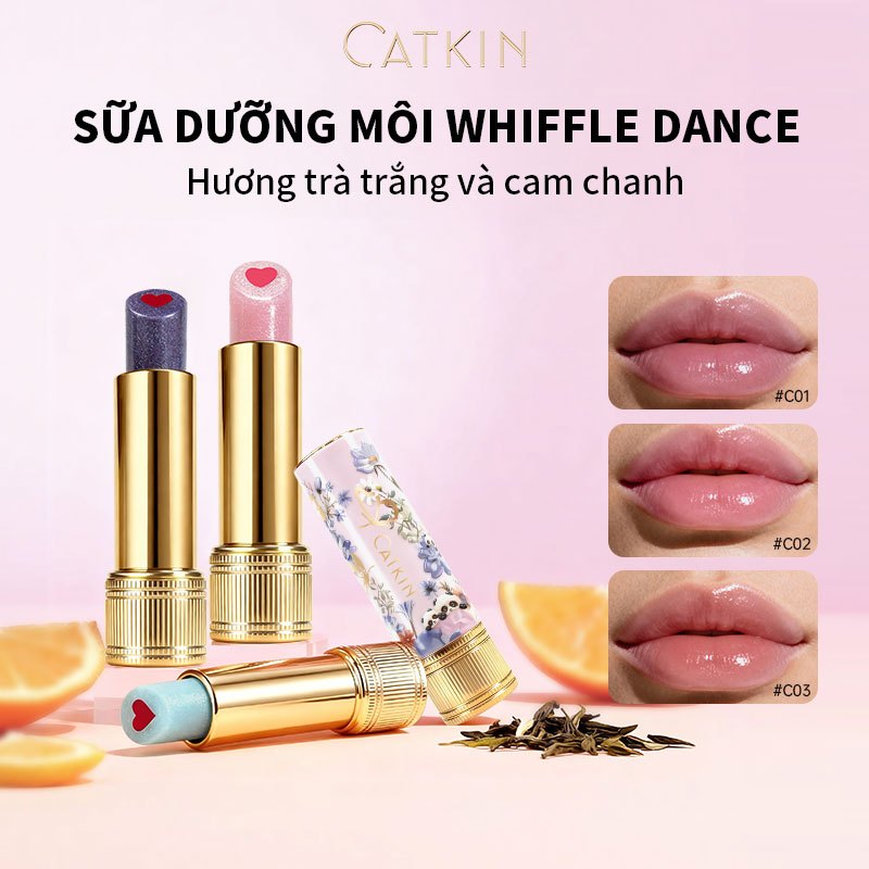 CATKIN WHIFFLE DANCE Lip Balm Hydrating Lip Care Son môi dưỡng ẩm lâu ...