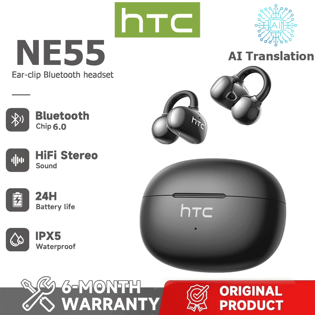Tai nghe Bluetooth dịch thuật thời gian thực HTC NE55 AI, Tai nghe ...