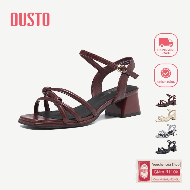DUSTO Cao gót Giày Sandal Nữ sandal cao gót Đỏ rượu/Be/Đen/Bạc Mùa Hè ...
