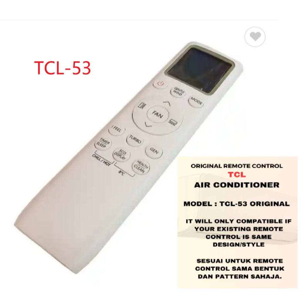 Điều khiển từ xa mới TCL-53 cho bộ chuyển đổi điều hòa không khí TCL 53 ...