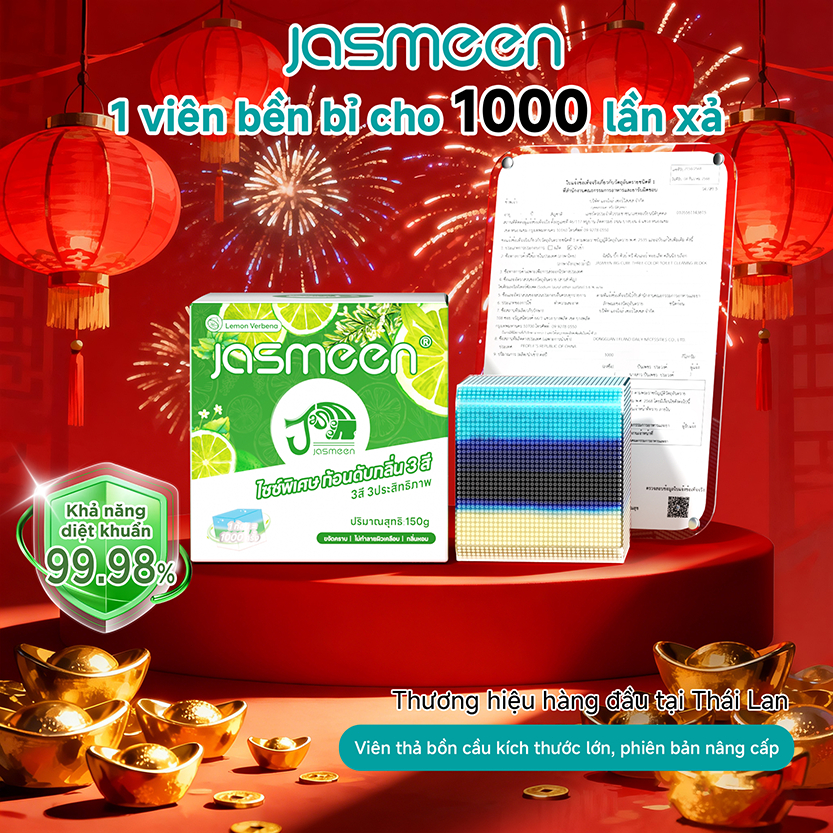 Viên Thả Bồn Cầu JASMEEN Phiên Bản Nâng Cấp - 1 Viên Dùng 1000 Lần Xả ...