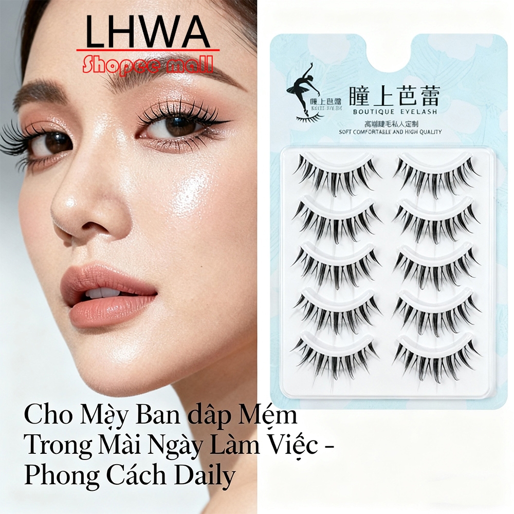 Lông Mi Tự Nhiên LHWA Trong Tự Nhiên Mềm Nhẹ 5 cặp Tái Sử Dụng Nhiều ...