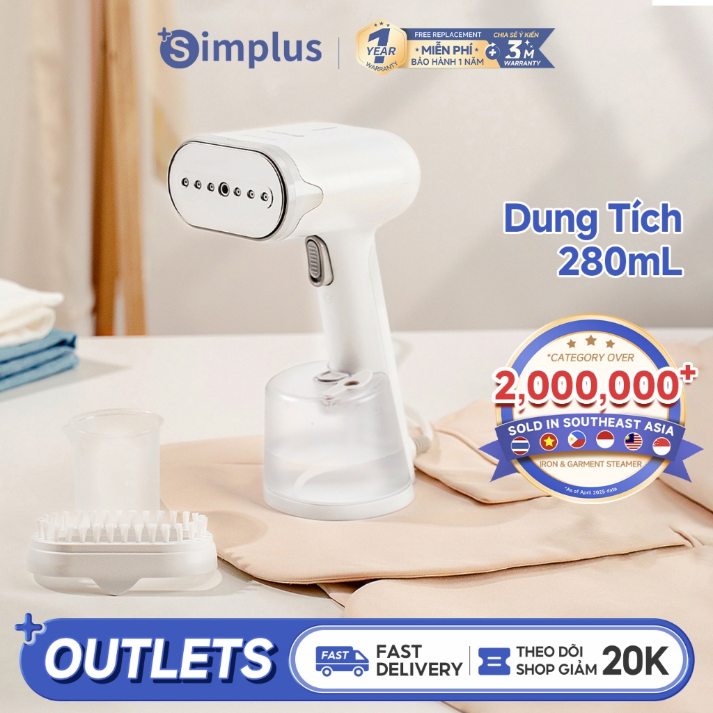 Simplus Bàn Ủi Hơi Nước Cầm Tay GTJH019 - Dung Tích 280mL, Làm Nóng ...