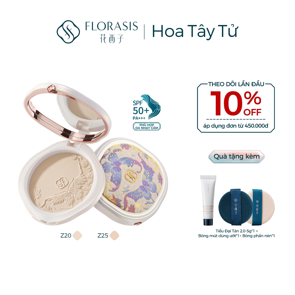 Florasis ( Hoa Tây Tử) Phấn Nén SPF50+PA+++ Che Phủ Hoàn Hảo Yurong ...
