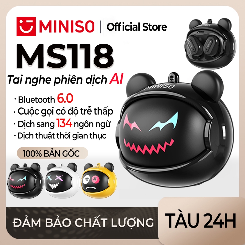 MINISO MS118 Tai nghe dịch thuật thông minh AI Bluetooth 6.0 Tai nghe ...