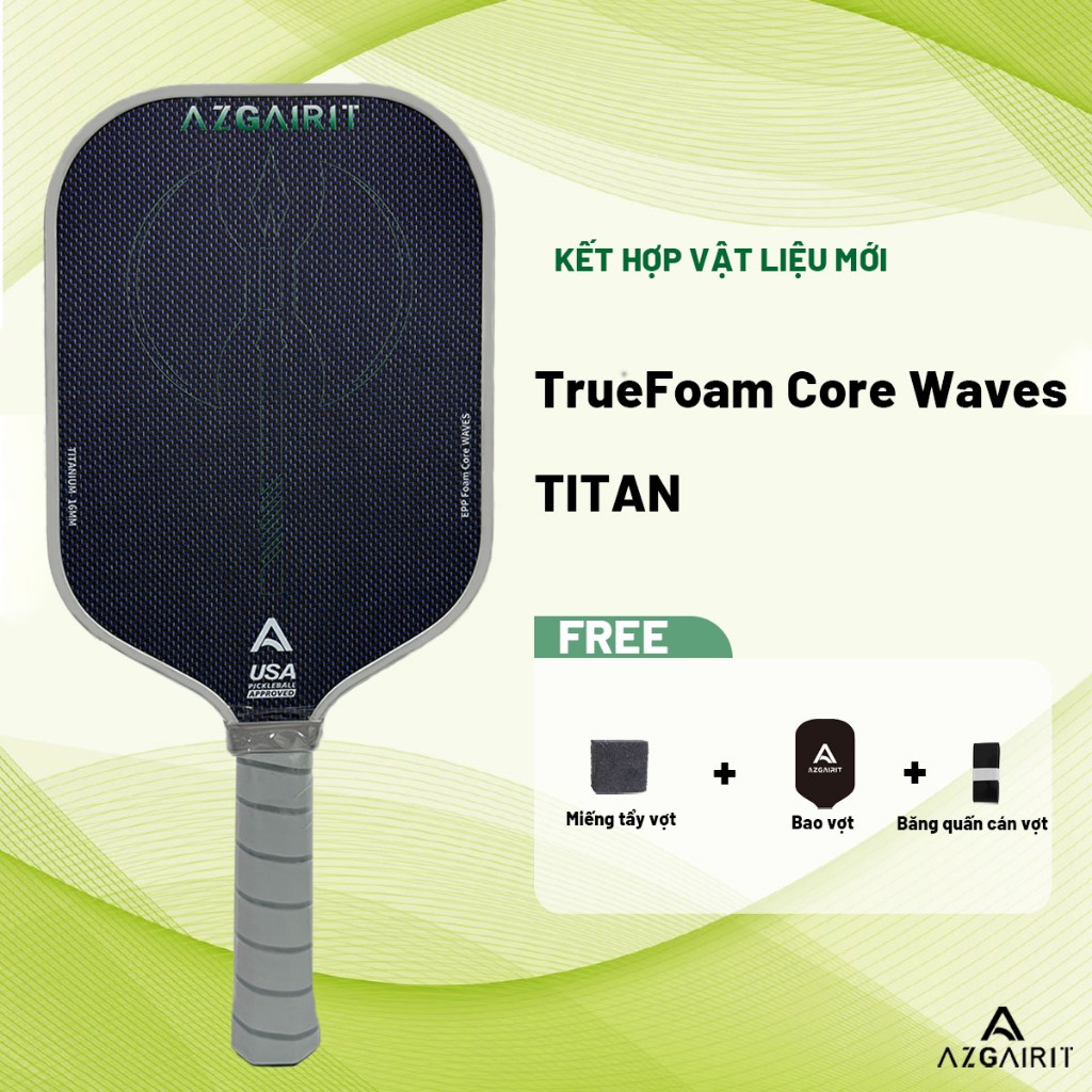 Vợt Pickleball Azgairit-Reaver TrueFoam Waves Core – Titanium gia cường ...