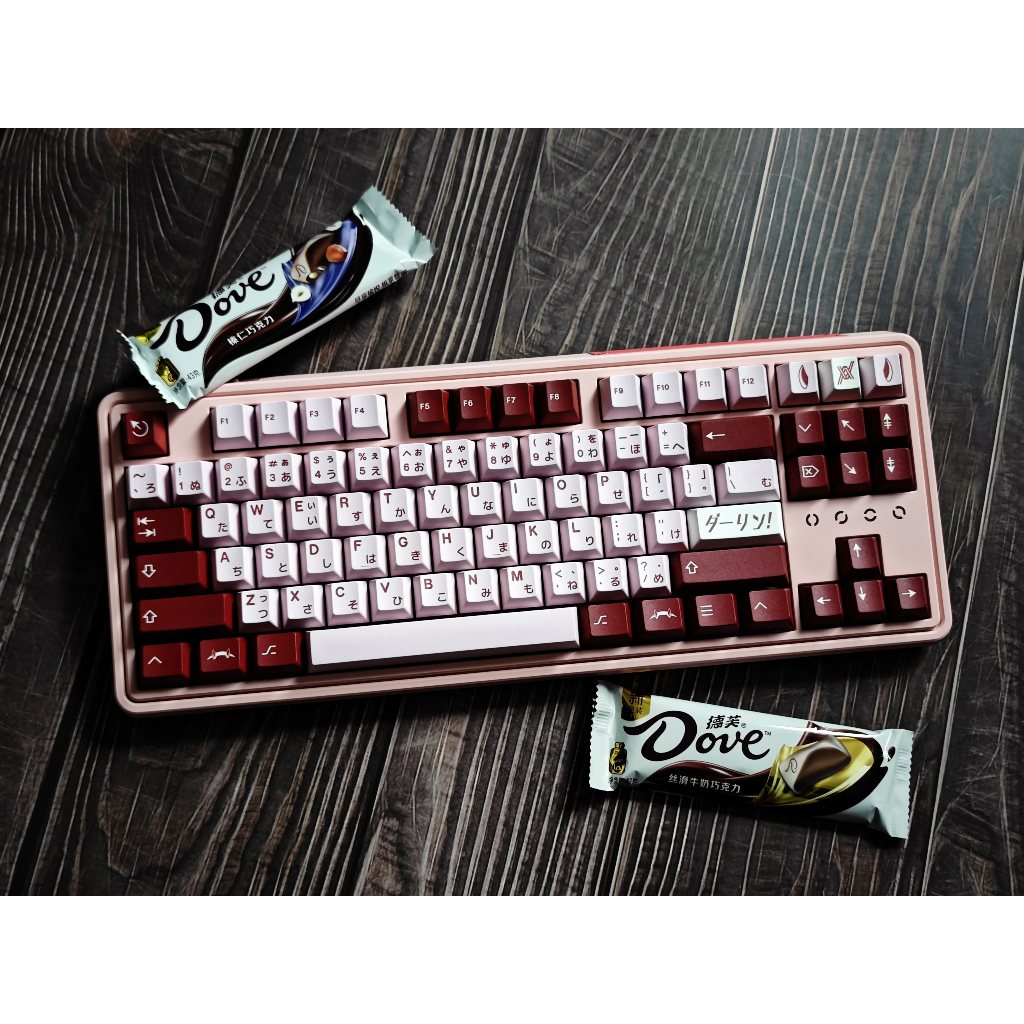 Keebox Shenpo Darling Pink Red Key Caps Bàn phím cơ DIY PBT Dye Sub ...