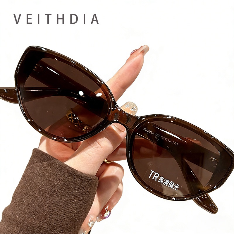Kính râm phân cực mắt mèo VEITHDIA dành cho nữ, bảo vệ UV400, thời ...