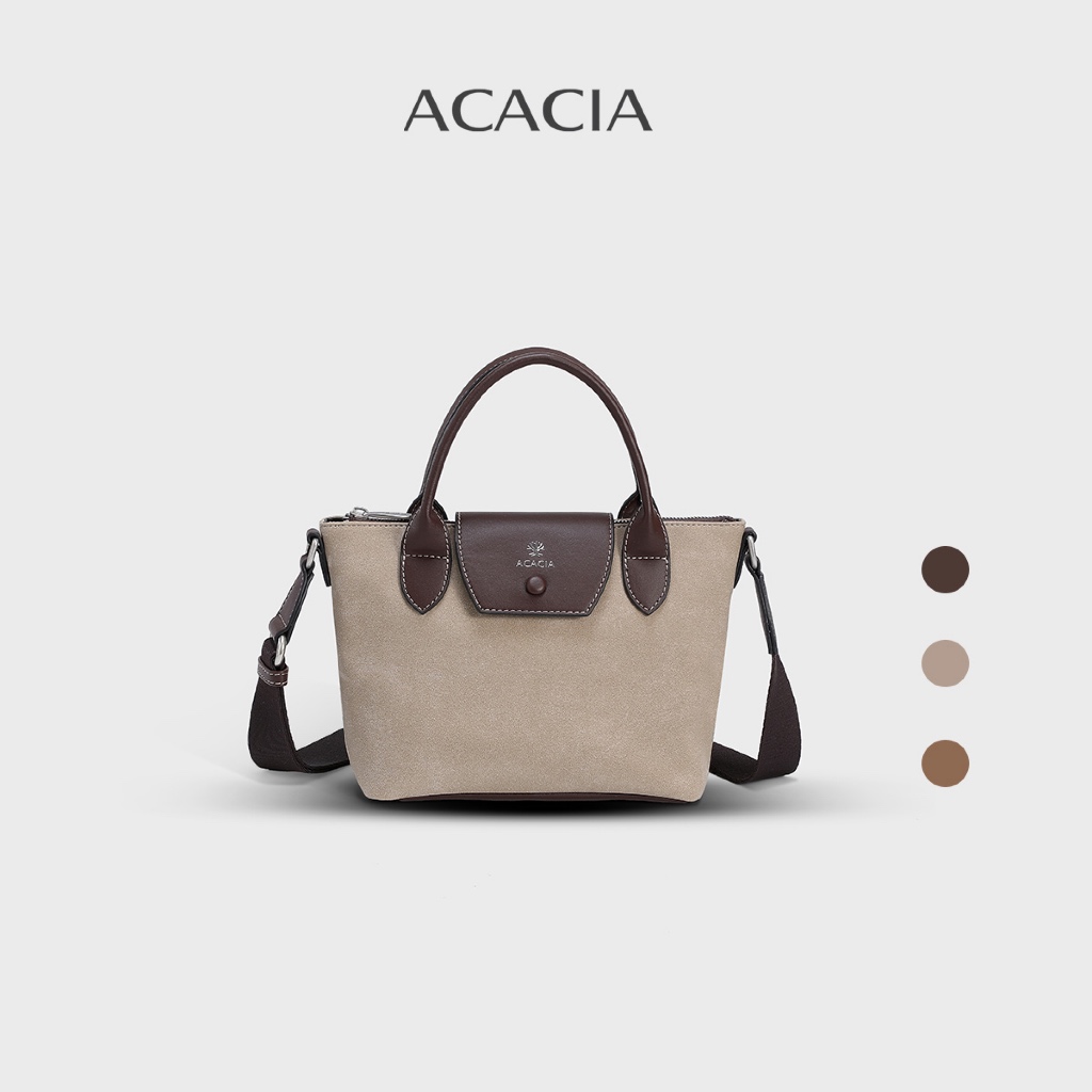ACACIA Blossom - Túi Tote Mini Vegan Suede, Đeo Chéo, Quai Tháo Rời ...