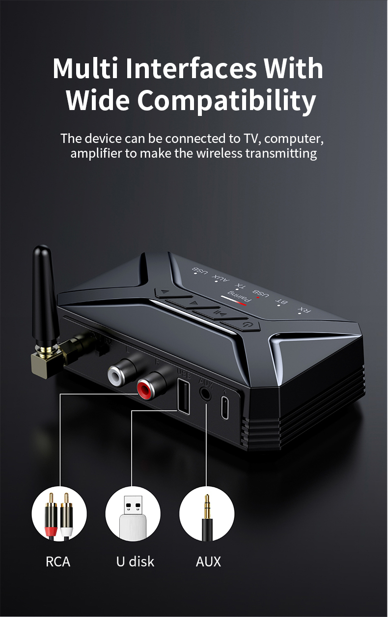 TR22 Bluetooth Bộ Thu Phát Âm Thanh HD Độ Trễ Thấp Không Dây Bluetooth ...