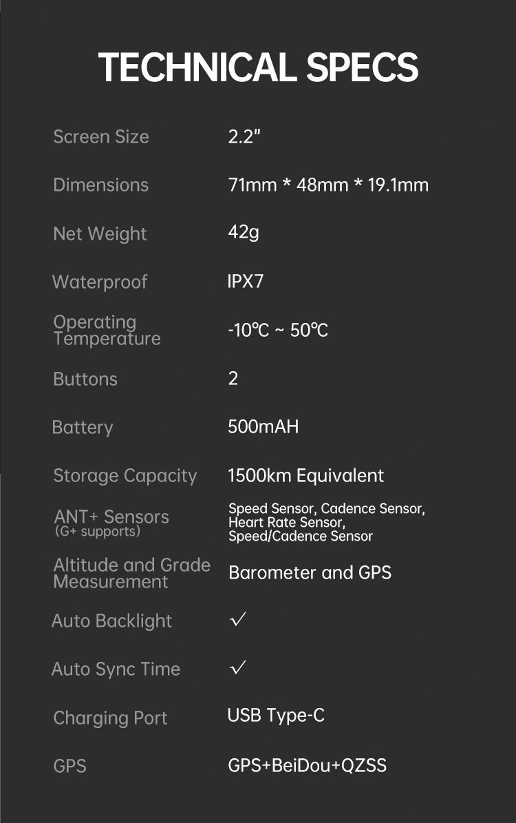 Xoss G2 + G2 Plus Đồng hồ tốc độ Xe đạp chống nước không dây IPX7 GPS 2 ...