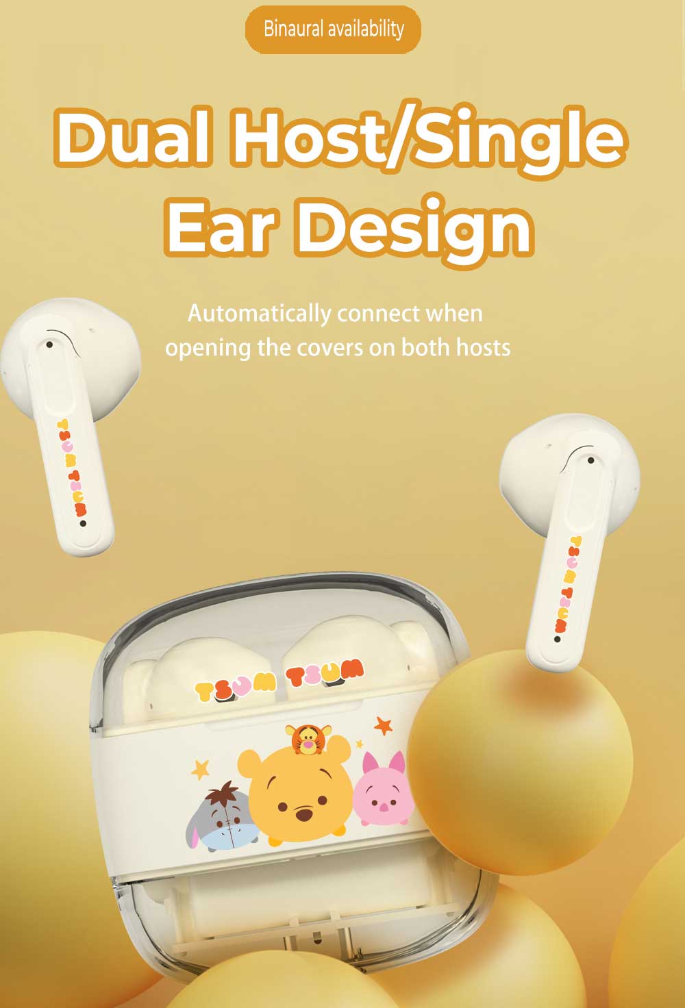 Disney A11 Tai Nghe Không Dây Bluetooth 5.3 TWS Cảm Ứng Giảm Tiếng Ồn ...