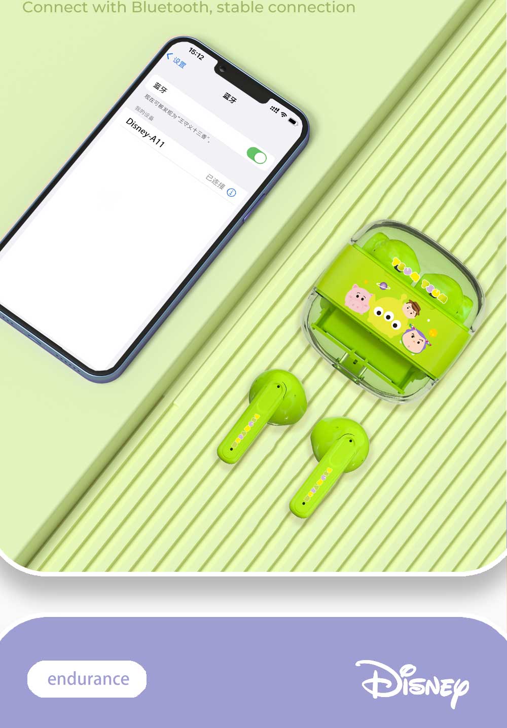 Disney A11 Tai Nghe Không Dây Bluetooth 5.3 TWS Cảm Ứng Giảm Tiếng Ồn ...