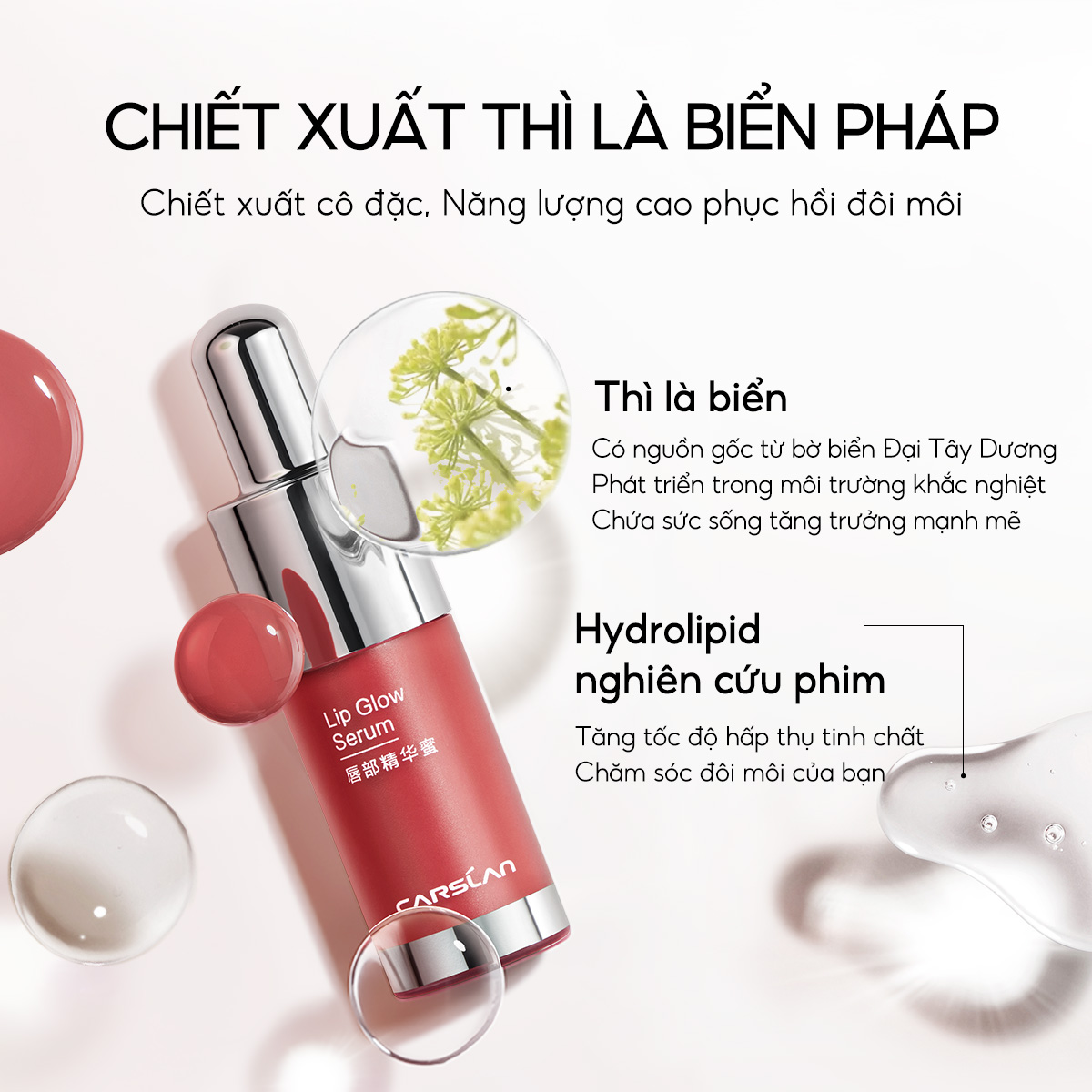 Serum dưỡng môi CARSLAN làm sáng da chống nếp nhăn hiệu quả 1g | Shopee ...