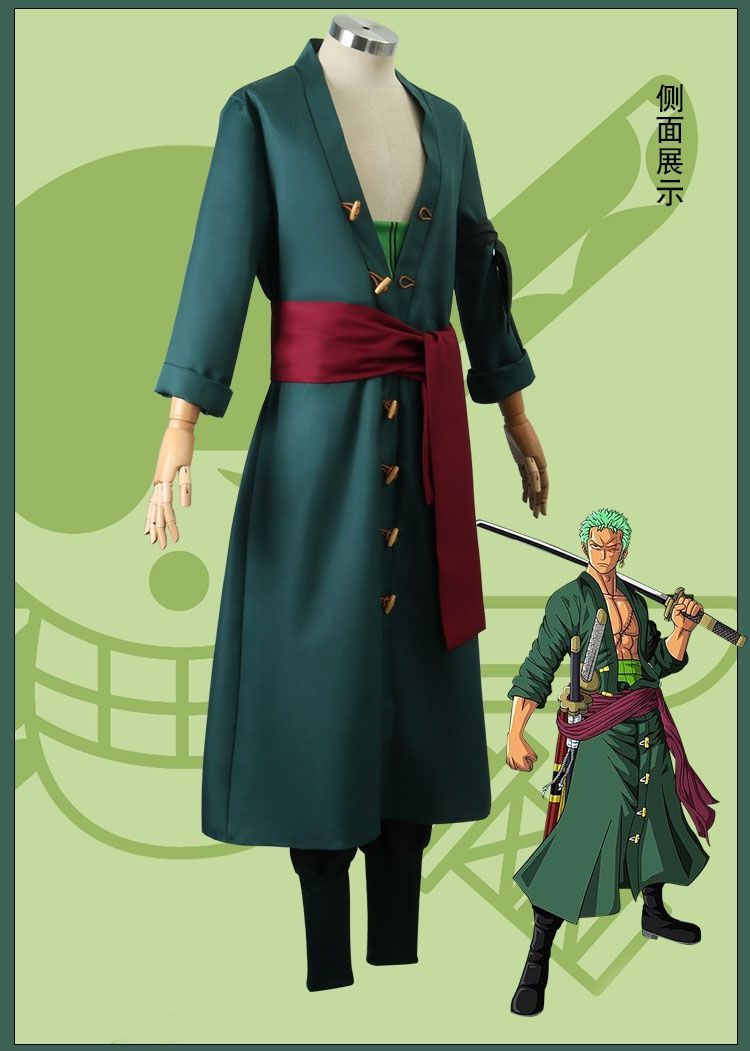 One Piece Roronoa Zoro 2nd Cosplay Costume plus size Outfits Kimono ...