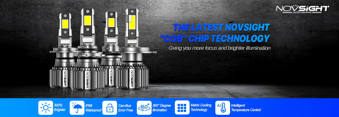 2 Đèn pha LED NOVSIGHT N74 H11 H7 9005 9006 9012 70W 15000LM 6500K cho ...