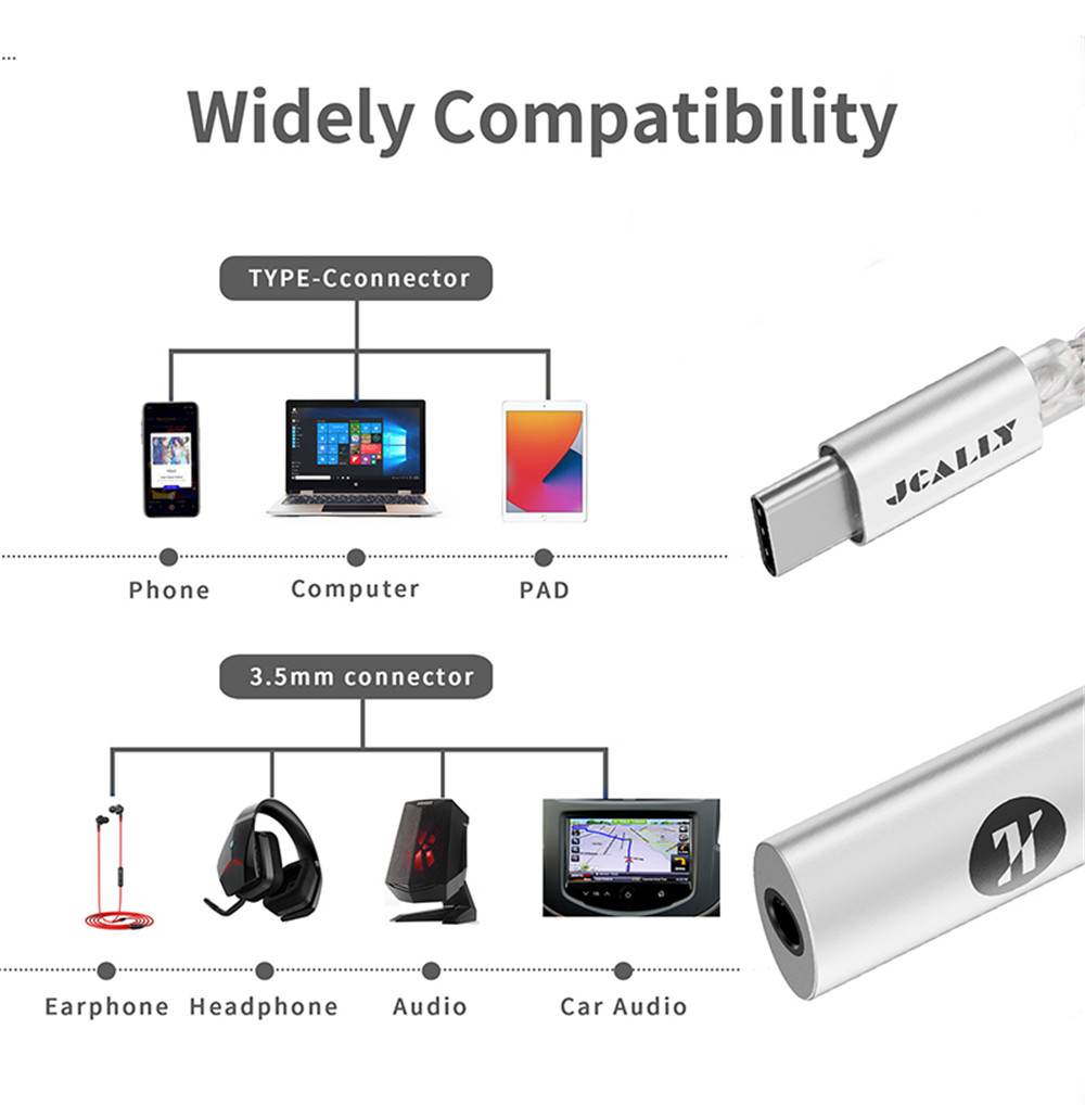 Jcally JM7 JM7L USB TypeC ánh sáng ning sang cáp âm thanh kỹ thuật số 3 ...