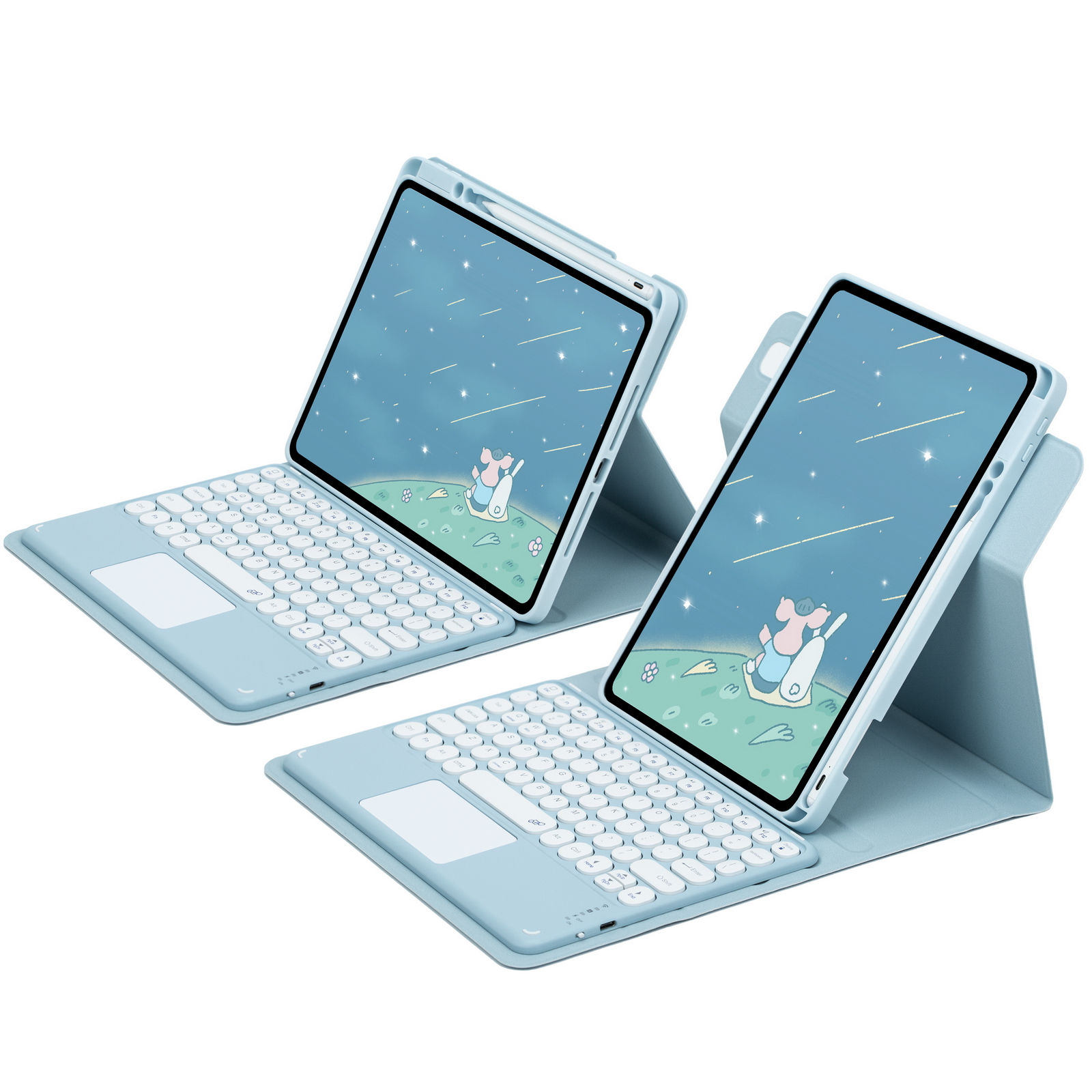 360° Ốp Máy Tính Bảng Có Bàn Phím Cảm Ứng Cho iPad 7th Gen 8th 9th 10th ...