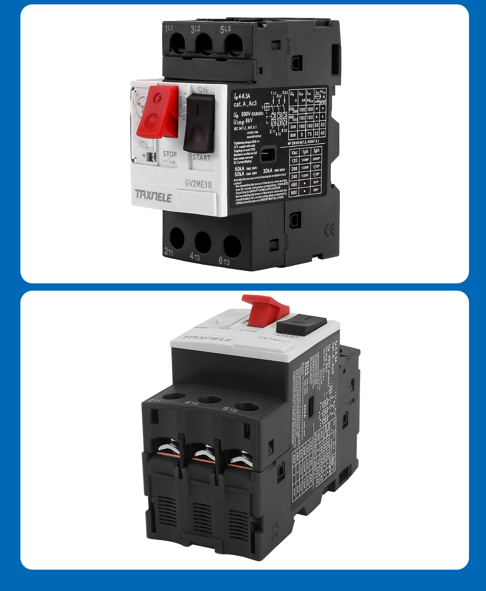 Gv2me GV2 Bộ bảo vệ khởi động động cơ Bộ ngắt mạch Bảo vệ ngắn mạch 3P ...