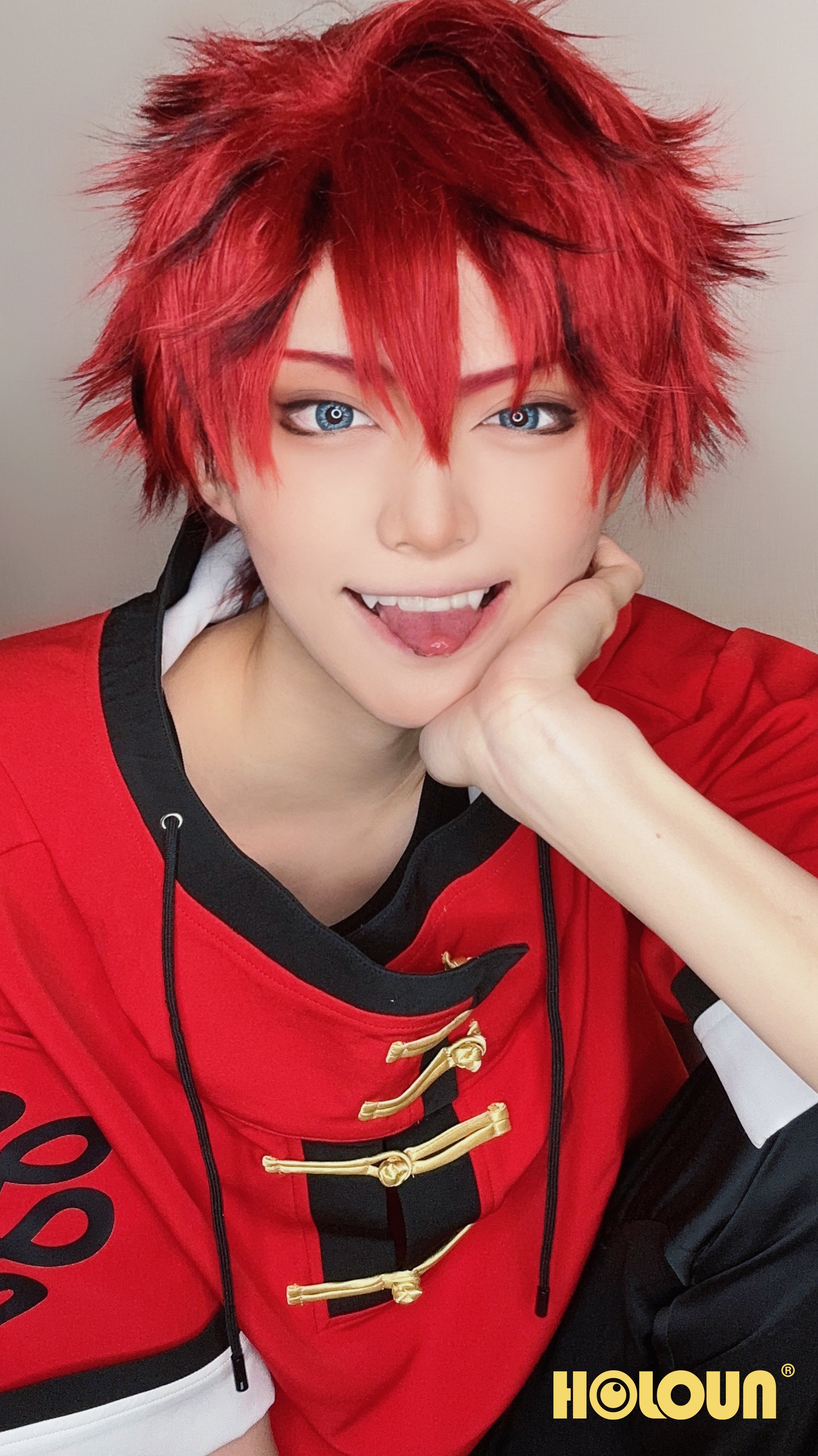 HOLOUN Gokurakugai Alma Cosplay Áo Hoodie Đỏ Đen Hóa Trang Nhân Vật ...