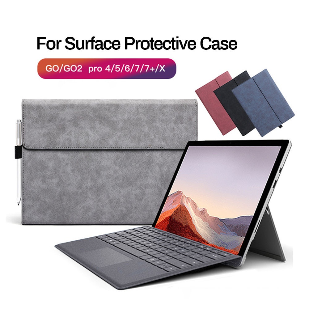 Ốp Da PU Cho Microsoft Surface Pro 12 11 10 9 8 7Plus 6 5 4 X Máy Tính ...