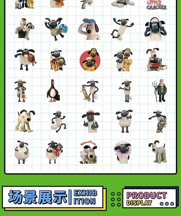 [60 Cái] Wallace & Gromit\ Shaun The Sheep Miếng Dán Hoạt Hình Dễ ...