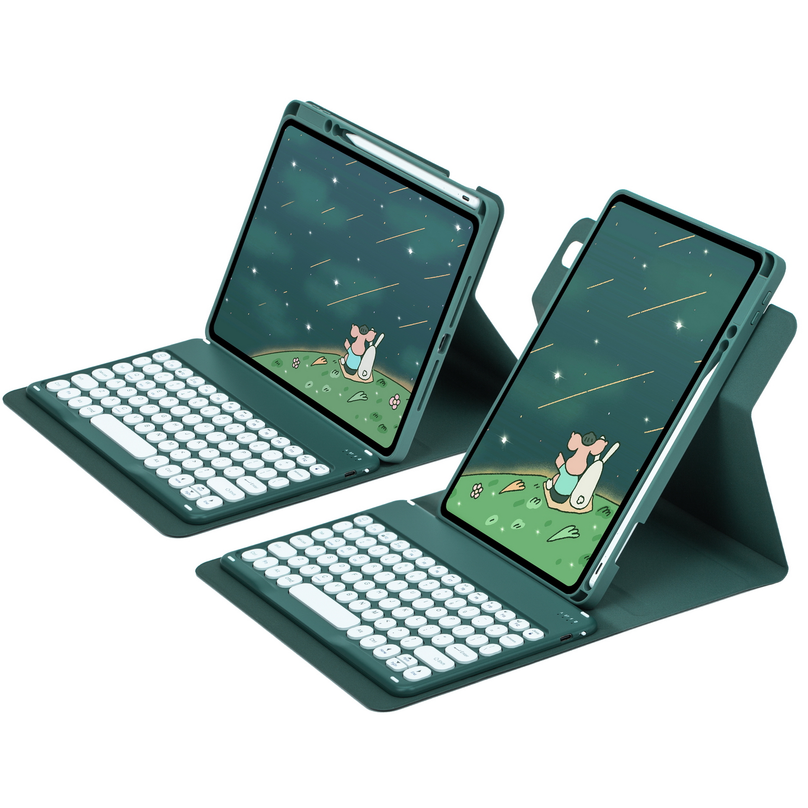 360° Ốp Xoay Có Bàn Phím Cho iPad 7th Gen 8th 9th 10th 11 Thế Hệ Bàn ...