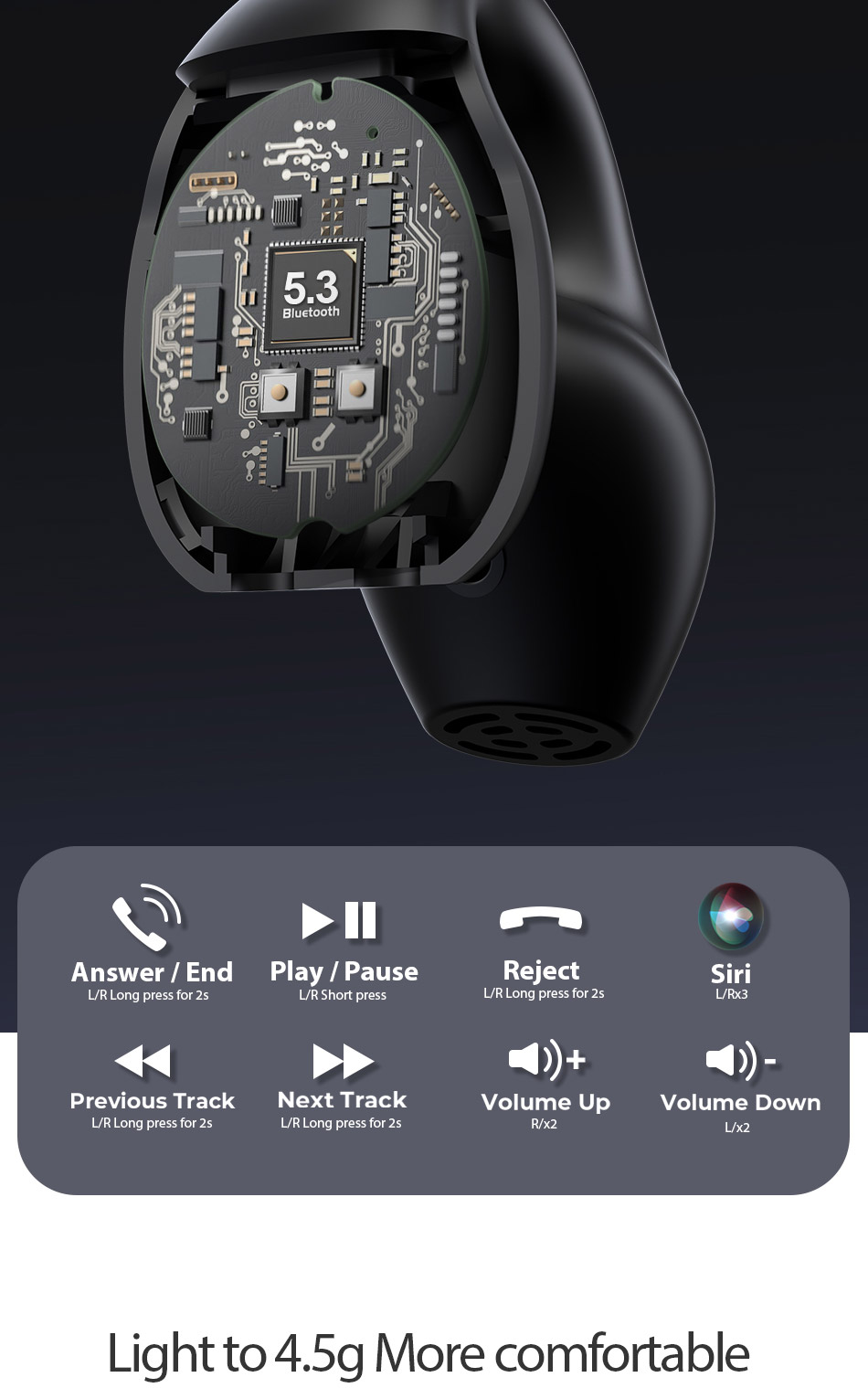 Monster Open Ear 200 Tai Nghe Kẹp Vành Tai Không Dây Bluetooth 5.3 Thể ...