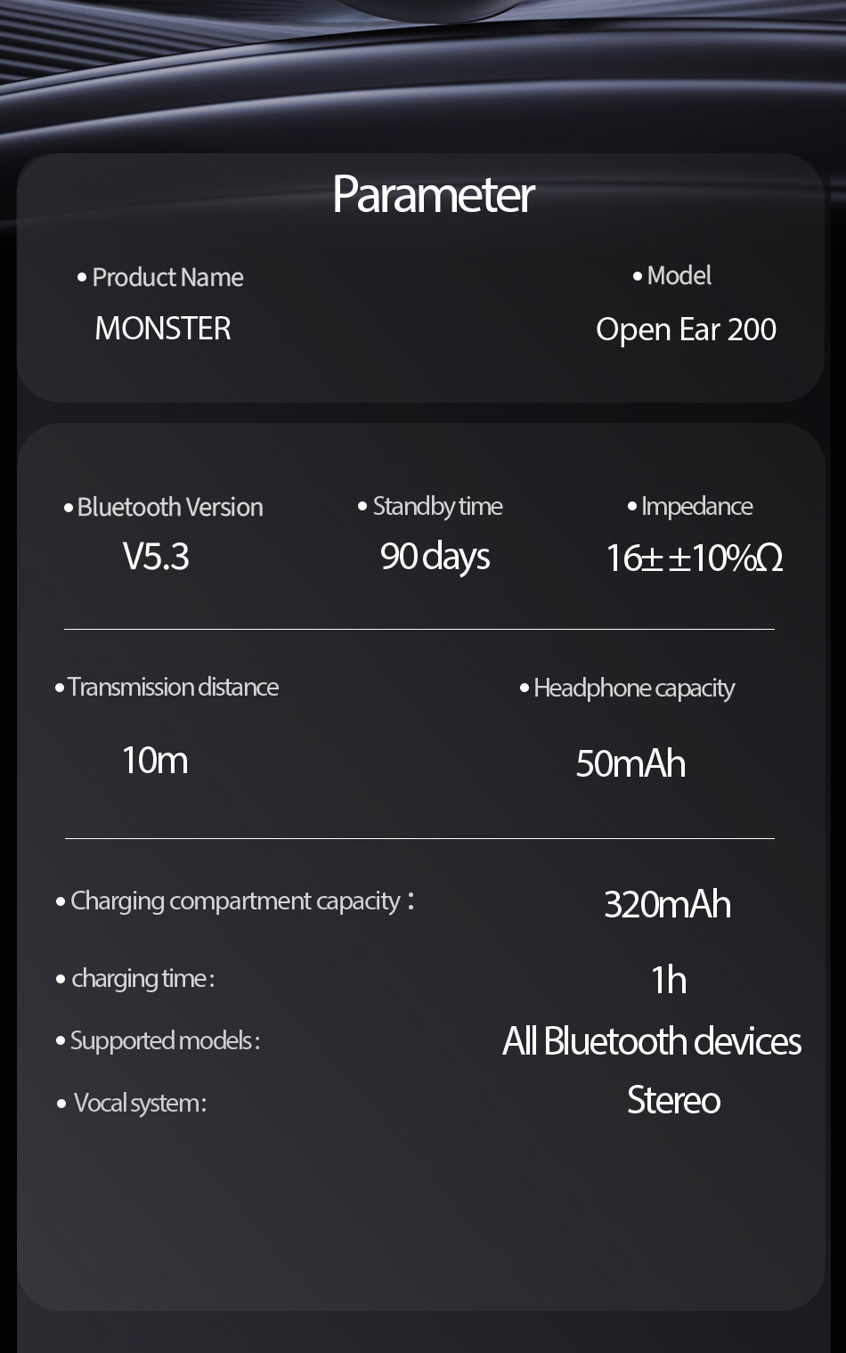 Monster Open Ear 200 Tai Nghe Kẹp Vành Tai Không Dây Bluetooth 5.3 Thể ...