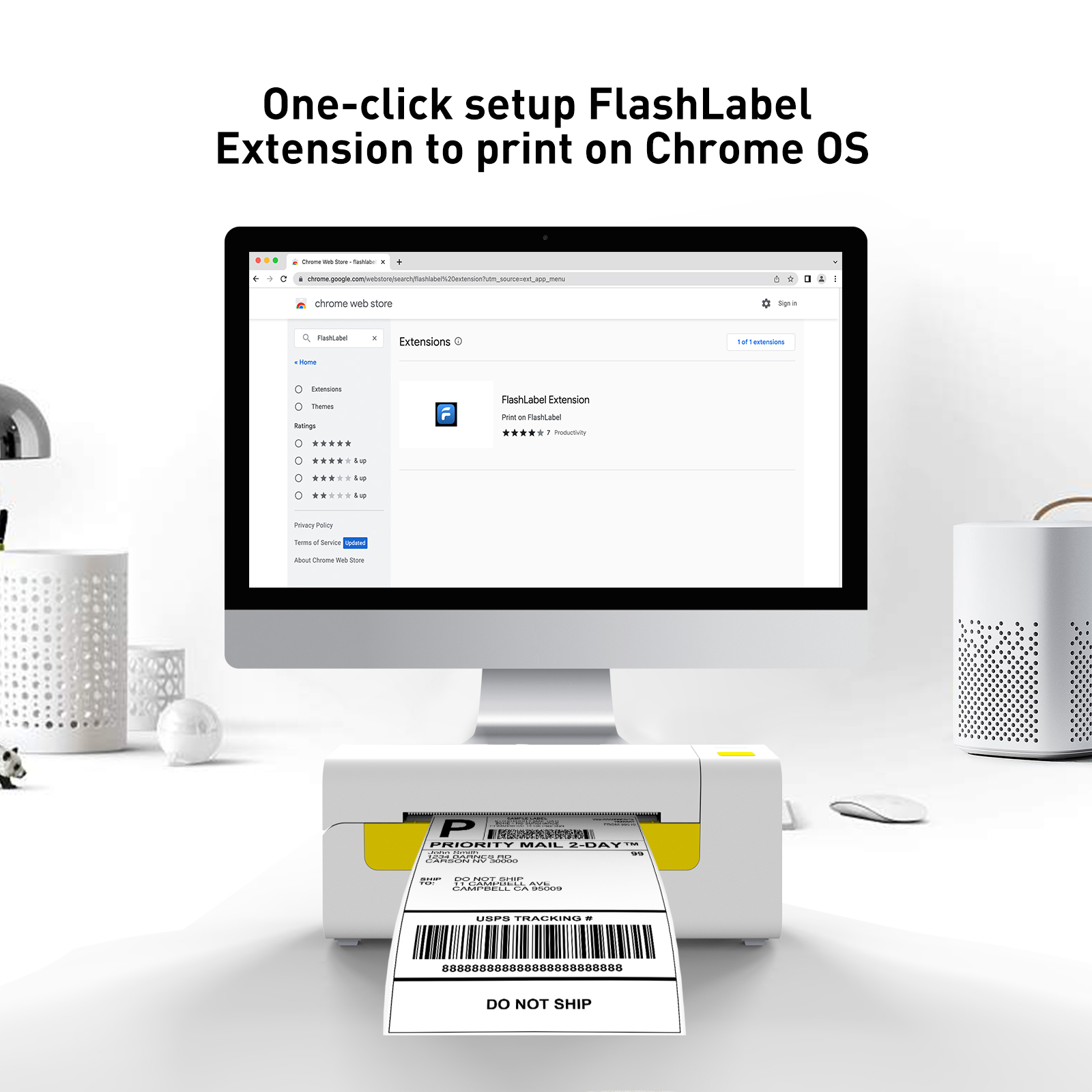 Máy in đơn hàng FLASHLABEL Y486 in đơn hàng, phiếu gửi, minicode, Logo Tự Dán, Bảo Hành 16 Tháng ...