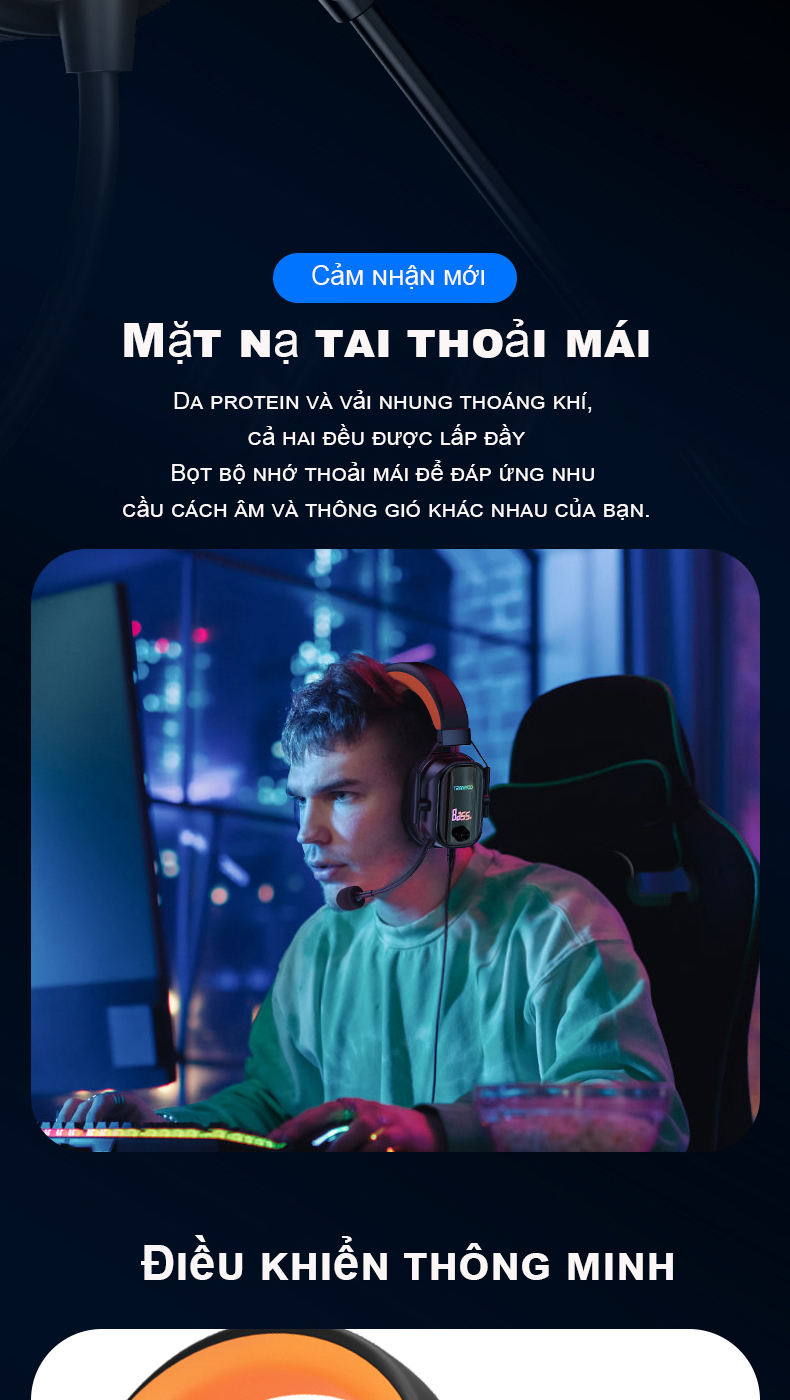 Tai Nghe Chơi Game TRANYOO T-H5 với Tai nghe có dây âm thanh nổi 7.1 Mic cho máy tính xách tay ...