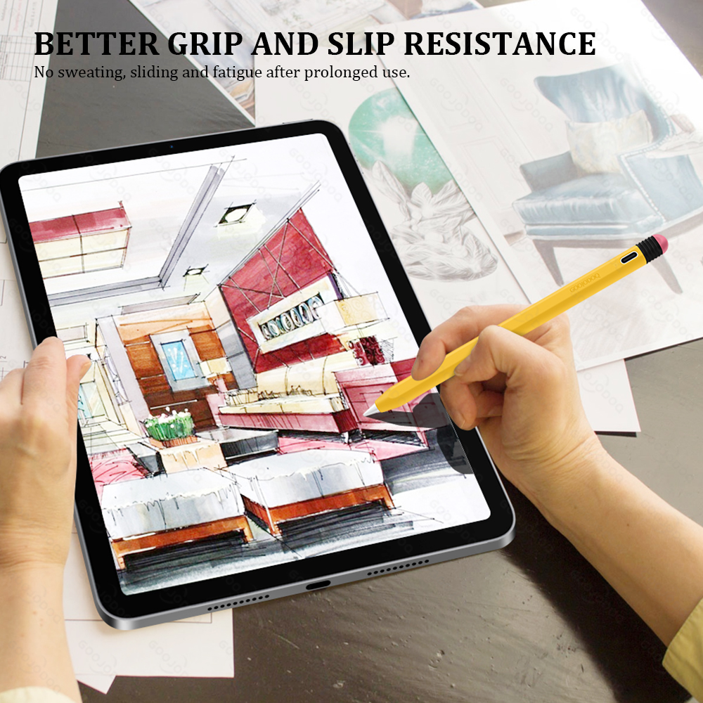 Bao bút chì goojodoq silicon chống rơi cho iPad 9th 10th 11th 12th Gen ...
