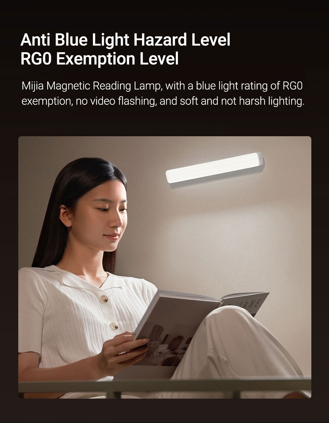 Xiaomi Mijia Đèn đọc sách có thể điều chỉnh độ sáng RG0 gắn từ tính ...