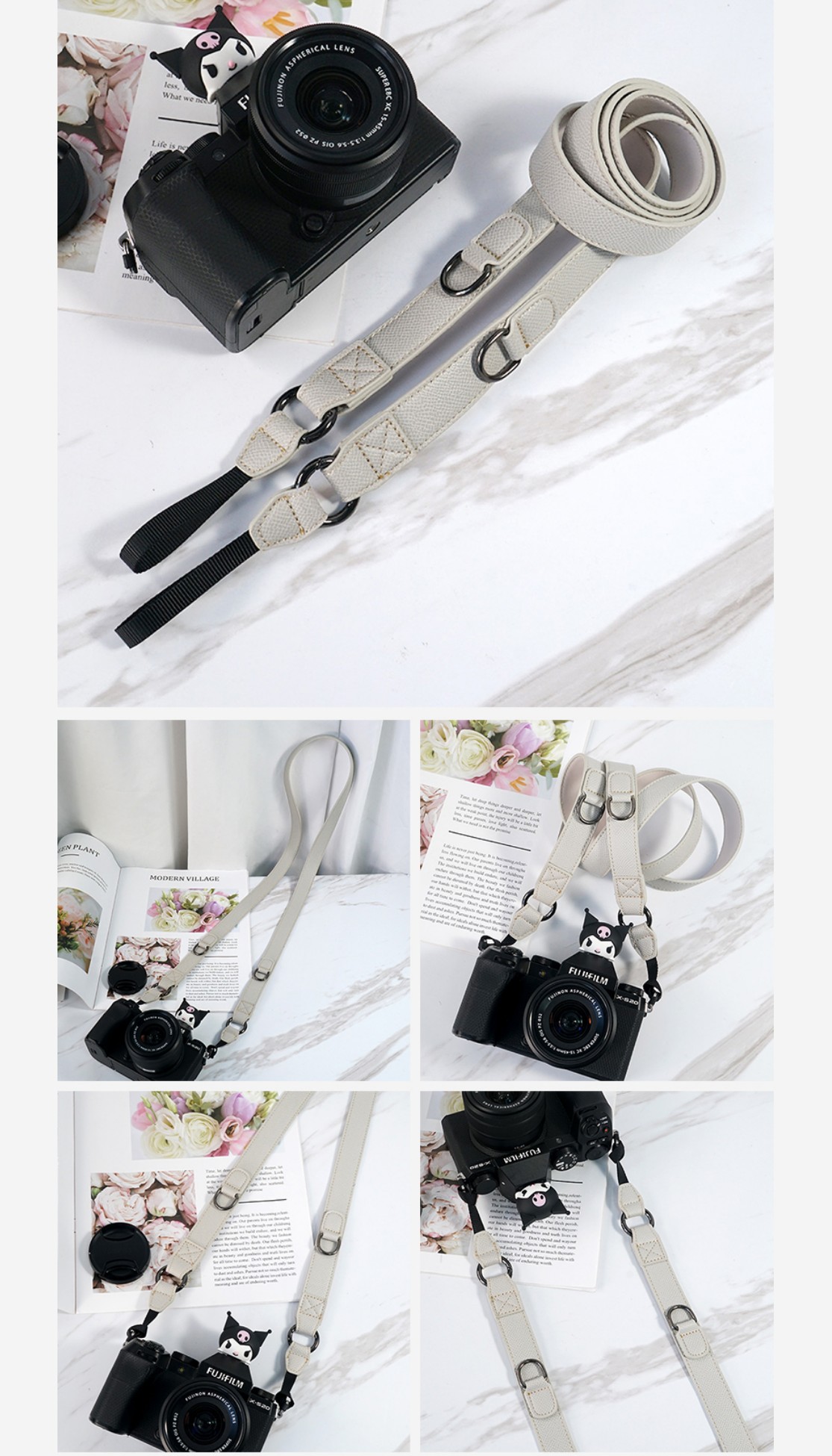 Dây Đeo Vai Da pu Cho Máy Ảnh canon r50 r6 r7 fuji xt5 xs10 nikon zfc ...