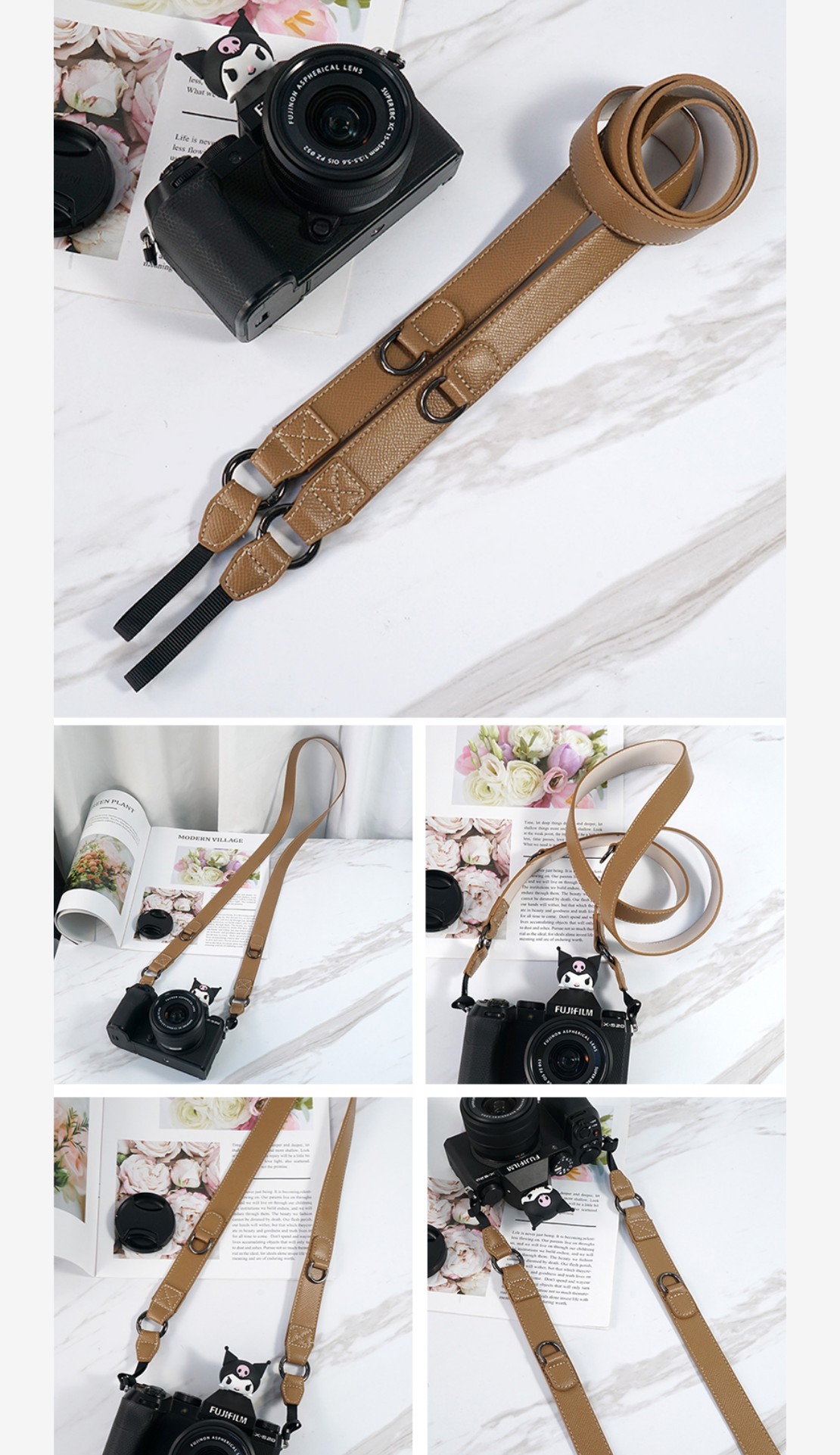 Dây Đeo Vai Da pu Cho Máy Ảnh canon r50 r6 r7 fuji xt5 xs10 nikon zfc ...