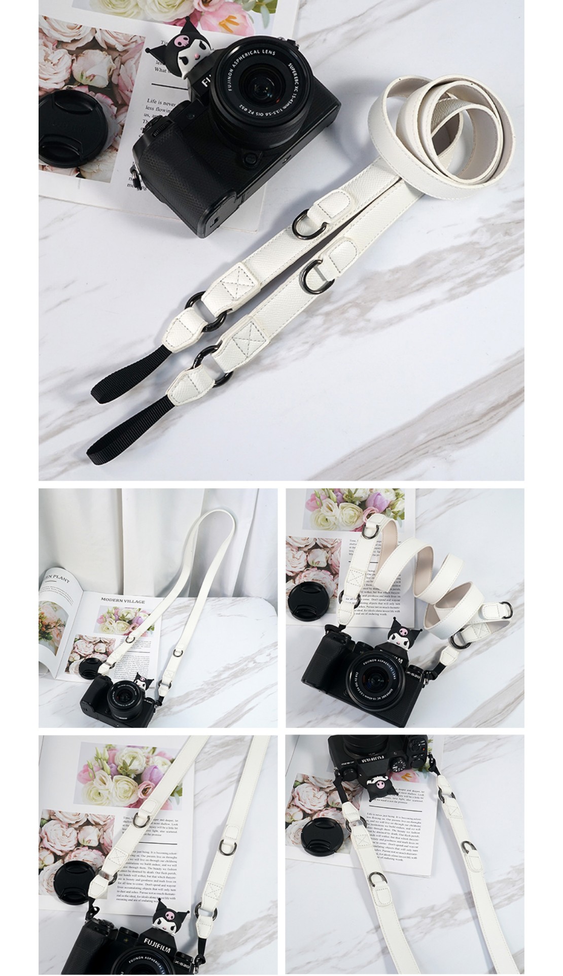 Dây Đeo Vai Da pu Cho Máy Ảnh canon r50 r6 r7 fuji xt5 xs10 nikon zfc ...