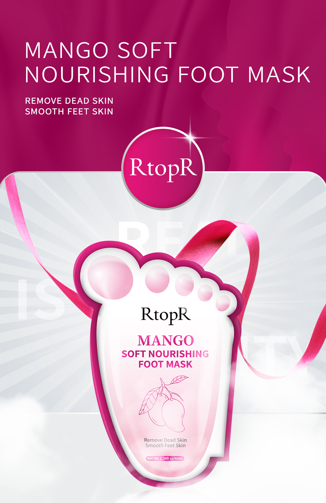 RtopR Mango Exfoliating Foot Peel Mask Cặp Mặt Nạ Chân RtopR Tẩy Da ...