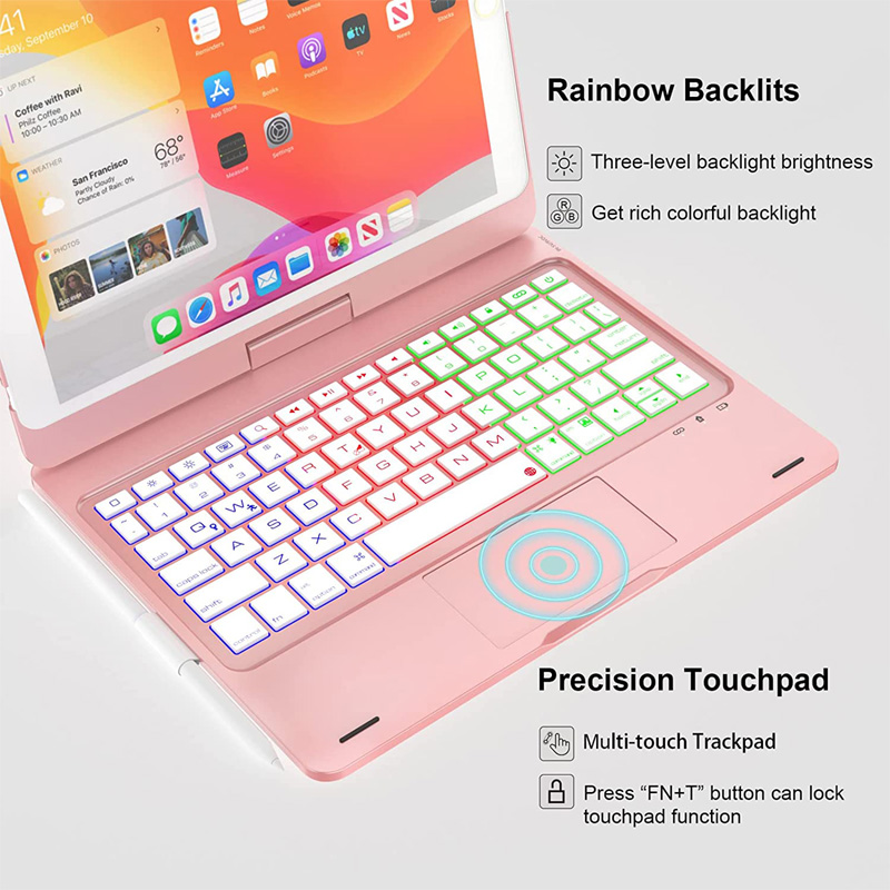 Bao Da Máy Tính Bảng Có Bàn Phím bluetooth Không Dây Cho ipad 7th 8th ...