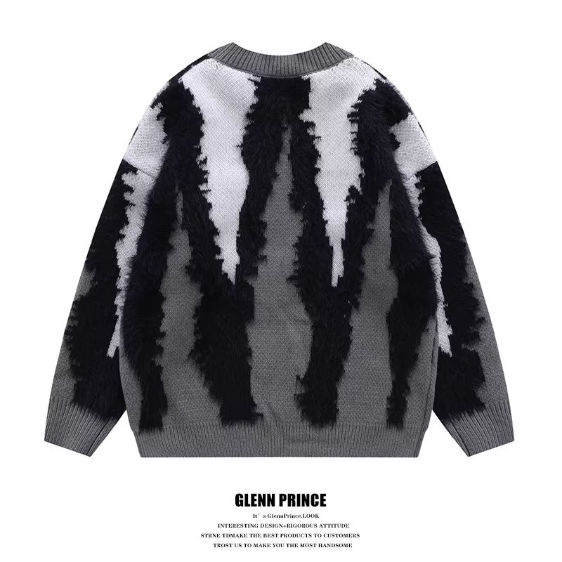 Áo sweater sinransinya Vải Lông Cổ Tròn Tay Dài Dáng Rộng In Chữ Phong ...