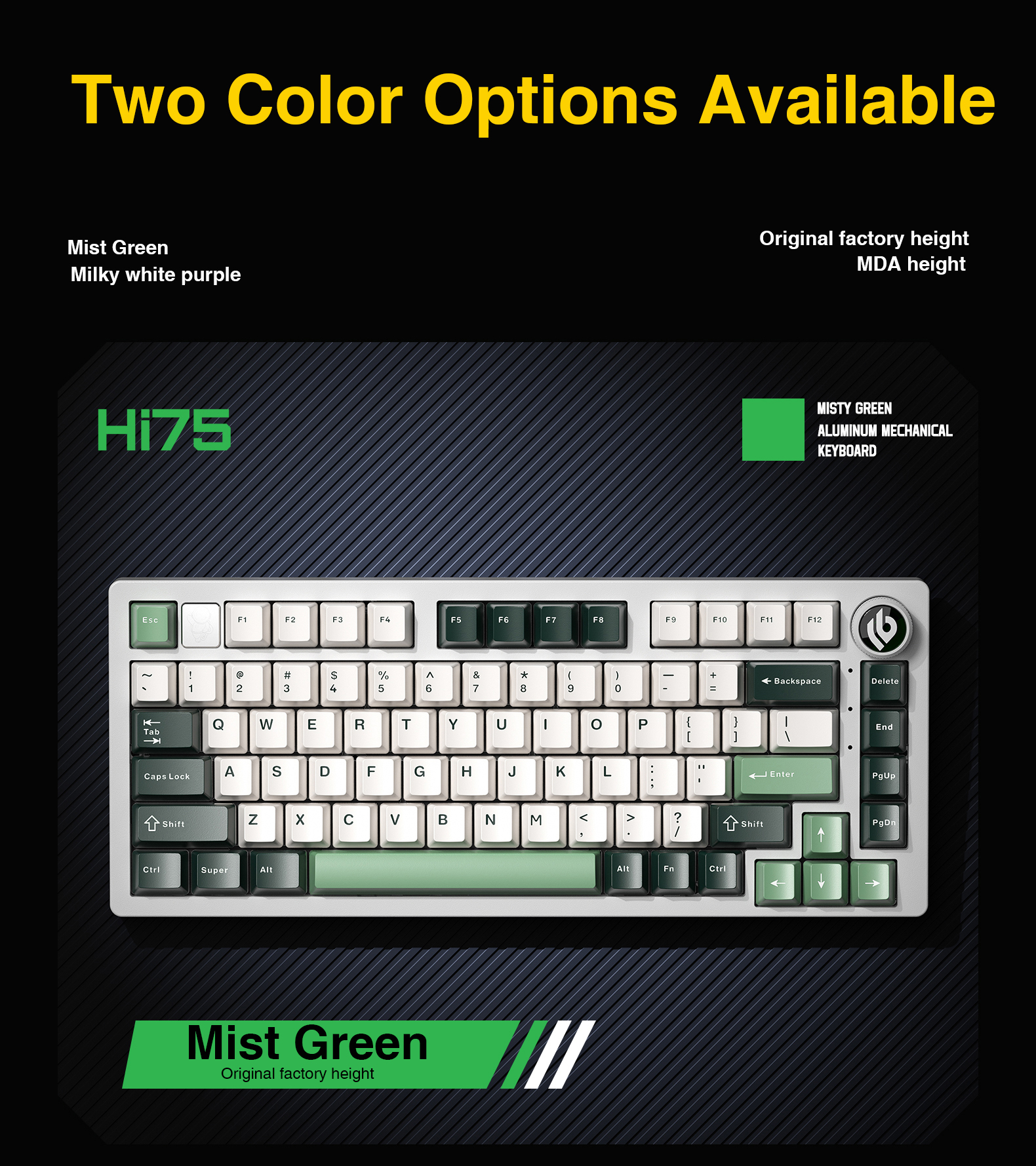 Bàn Phím Cơ aula leobog hi75 75% 81 Phím Có Dây RGB hiệu ứng ánh sáng ...