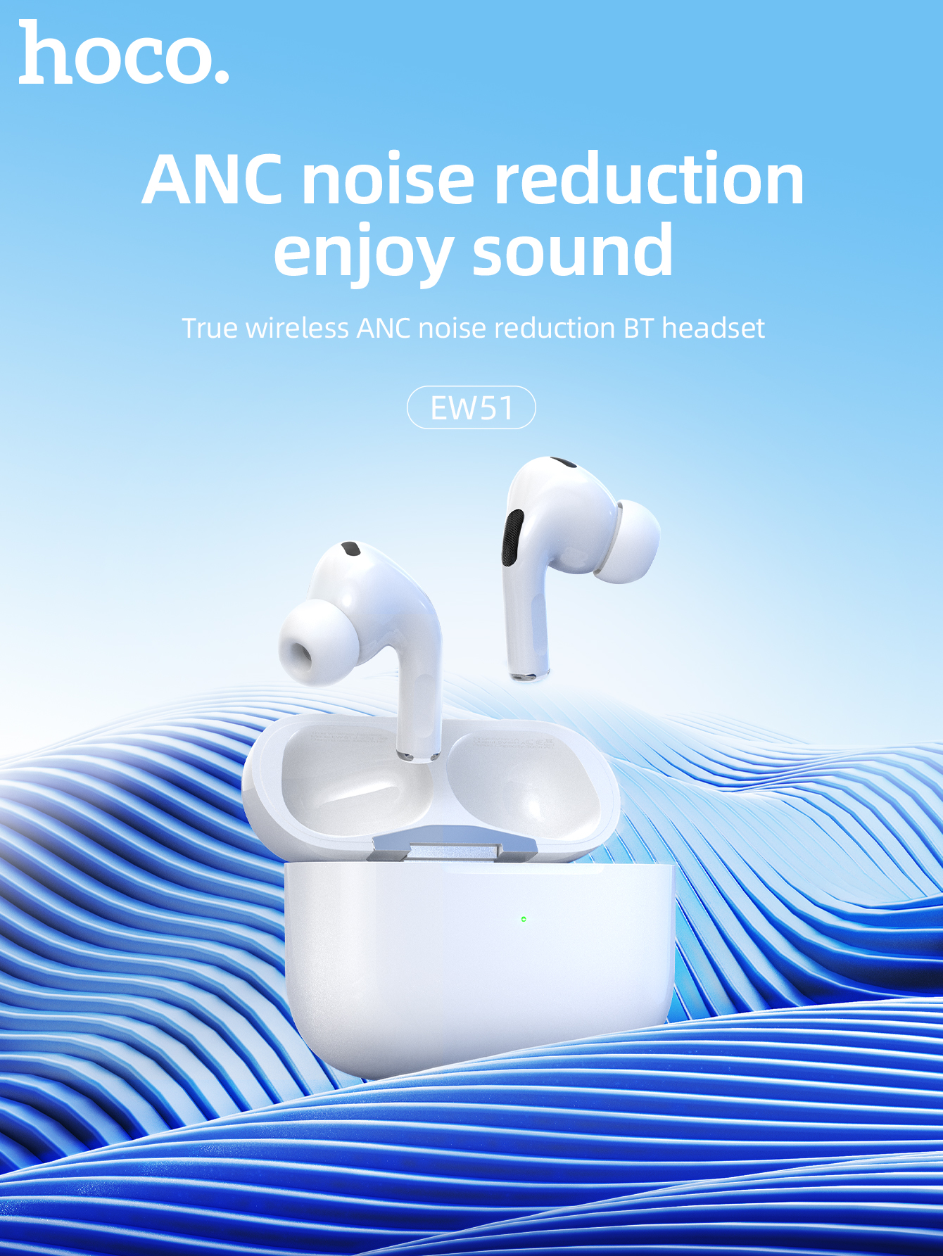 [Không hỗ trợ bật lên] Tai nghe HOCO 100% EW51 TWS Bluetooth 5.3 chính ...