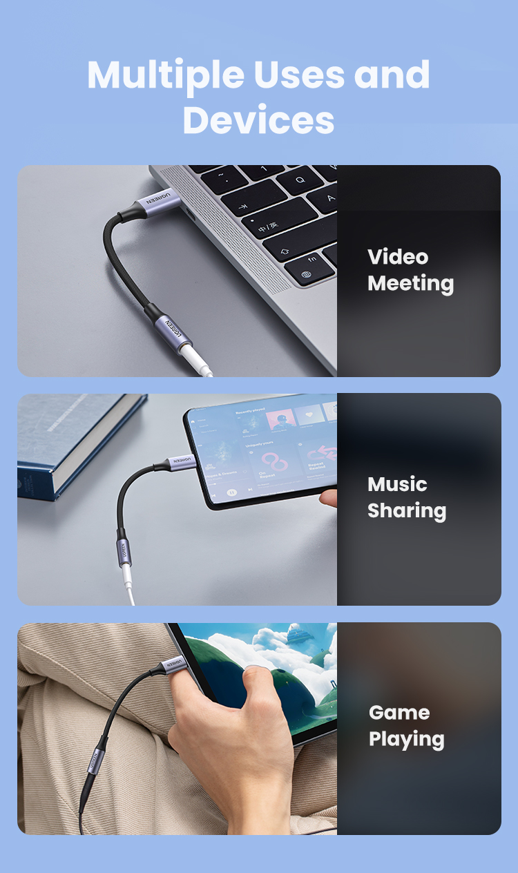 Ugrren Dây Cáp Chuyển Đổi Cổng usb type c Sang Cổng Âm Thanh 3.5mm Cho samsung s22 ultra / s21 ...