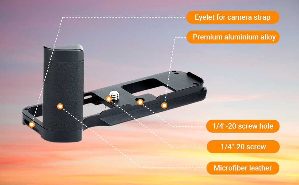 JJC Tay cầm máy ảnh dành cho Fuji Fujifilm X100VI X100V XT50 XS20 XT5 XT4 XT3 XT30 II XT20 XE4 ...